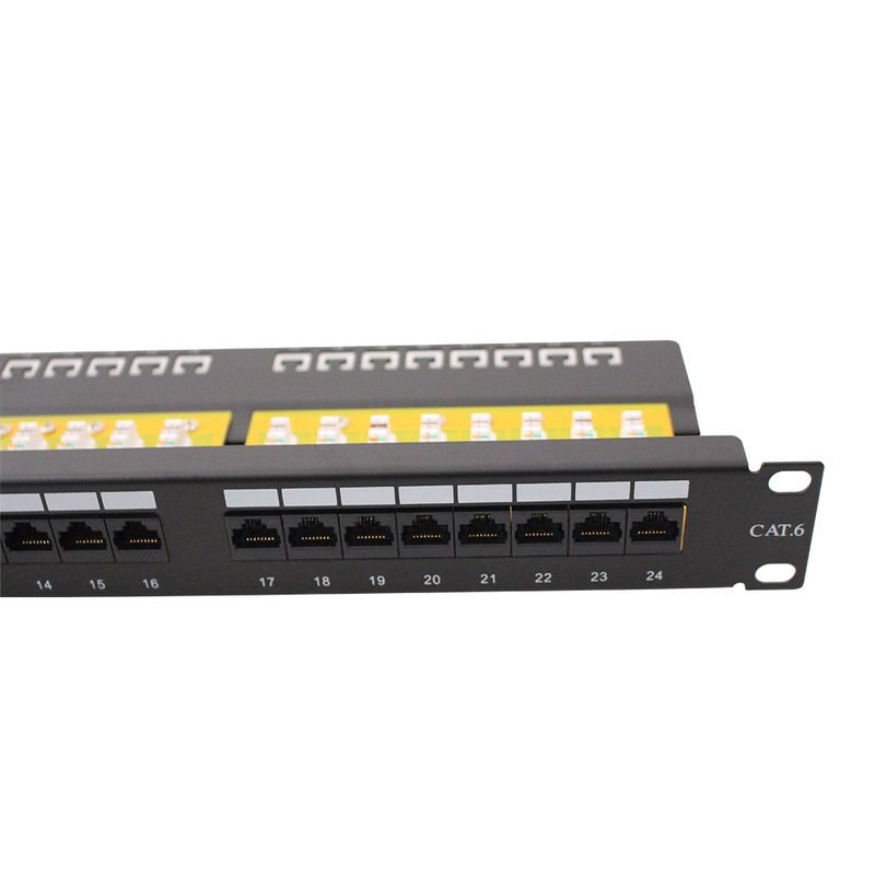 1U 24 port cat6 110 IDC UTP 90 degree patch panel from China ...