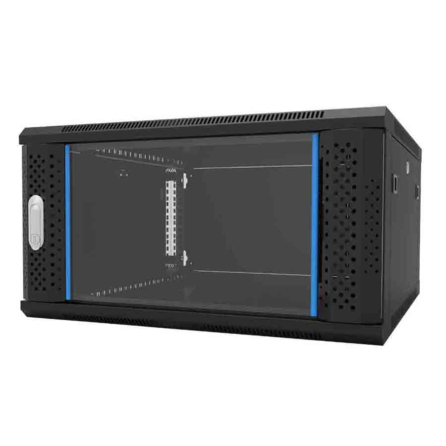 flat pack glass door wall mount data cabinet with blue strip from China ...